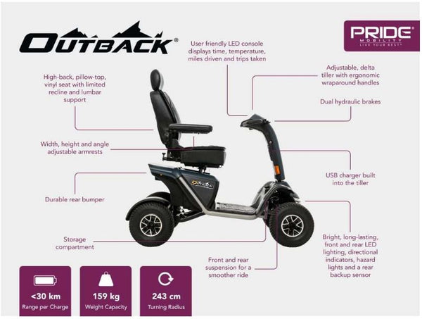 Pride Outback Scooter - Daily Living Products