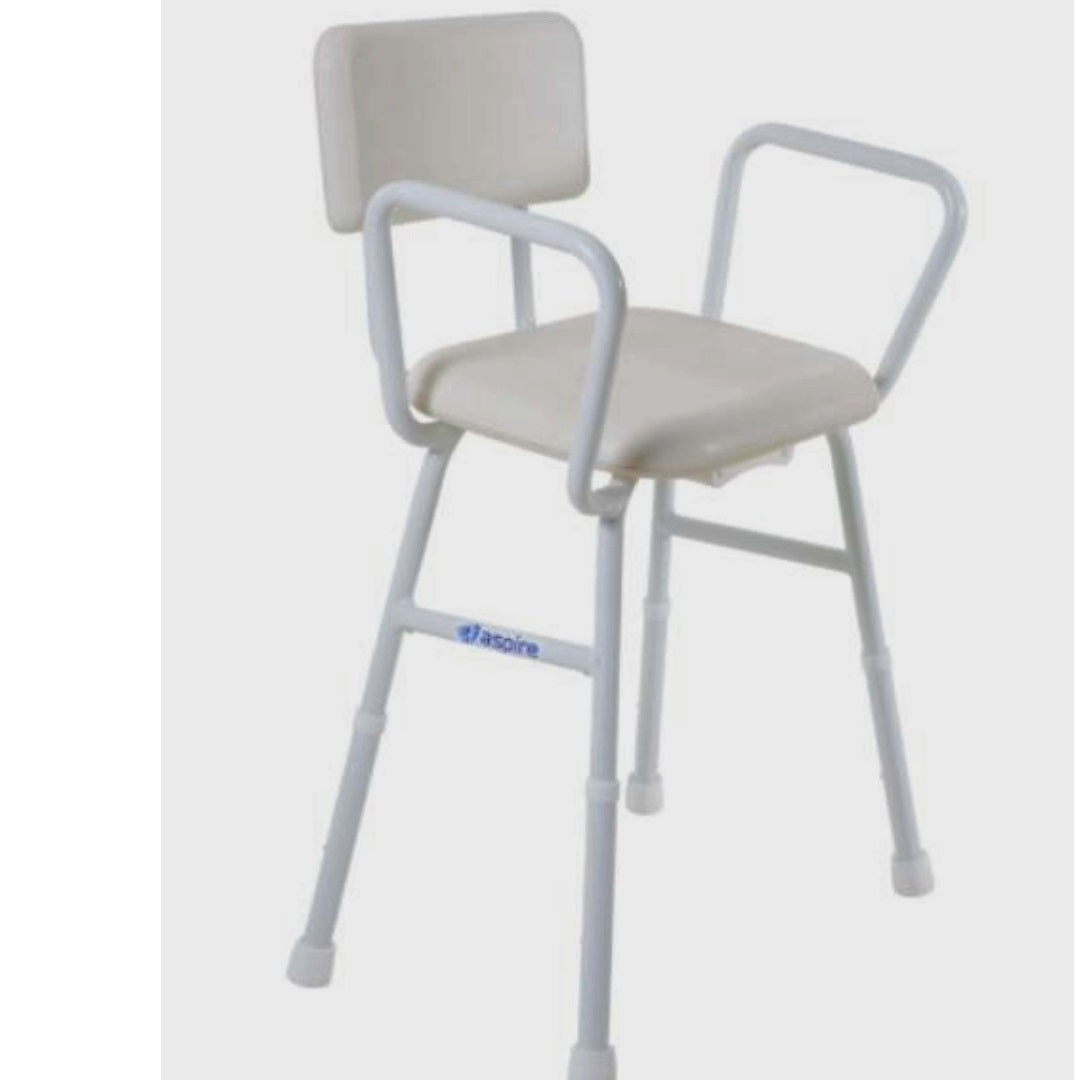Aspire Shower Stool with Arms + Padded Seat and Padded Backrest - Daily ...